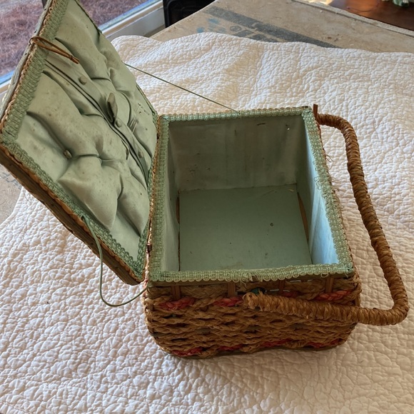 Antique | Storage & Organization | Antique Wicker Sewing Basket Ice ...